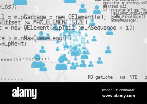 digital animation of program codes moving in the screen with background