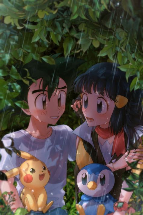 Pikachu Dawn Ash Ketchum And Piplup Pokemon And 2 More Drawn By Ek Gogogo Danbooru