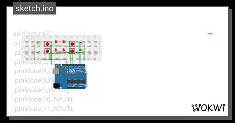 Ampel mit Fußgängerampel Copy Wokwi Arduino and ESP32 Simulator