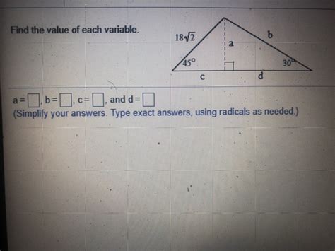 Answered Find The Value Of Each Variable 182 Bartleby