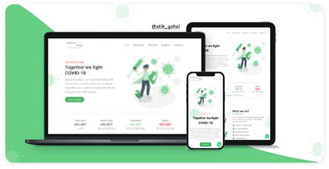 Figma Website Template Demo FREEBIES Landing Page Covid Home Care Atik Gohel Figma