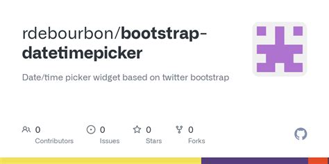 github rdebourbon bootstrap datetimepicker date time picker widget
