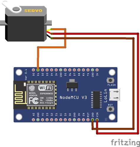 NodeMCU Web Server Controlled Servo Motor
