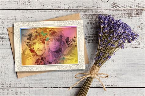 Blank Note Card Patti And George Harrison Note Card Beatle Note Card