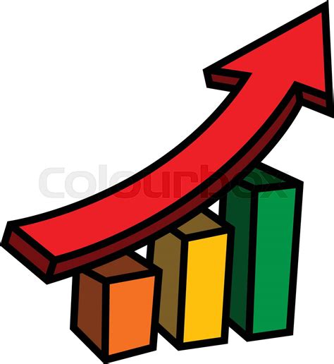 søjlediagram finans statistik Stock vektor Colourbox