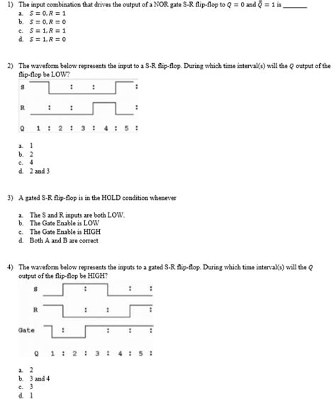 solved 1 the input combination that drives the output of a