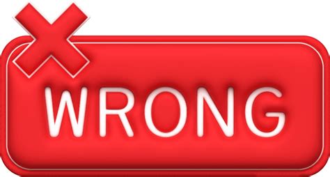 Wrong Answer Pngs For Free Download