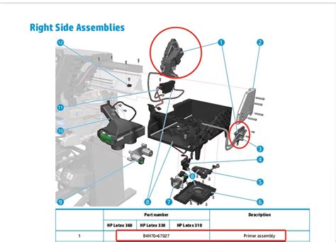 B4h70 67027 M0e29 67099 Primer Assembly For Hp Latex 310 330 360 370