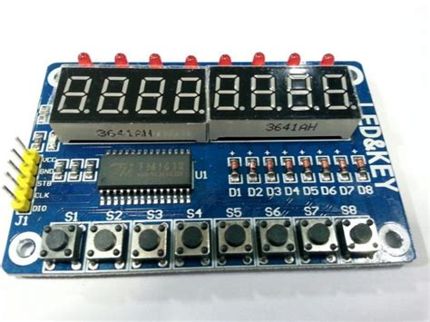 tm1638 8 bit button digital led display module rajiv electronics