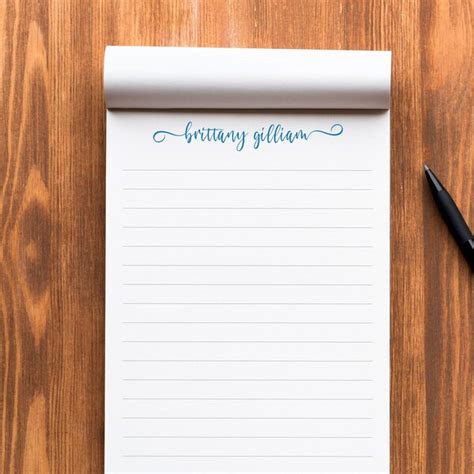 Custom Large Notepad Etsy