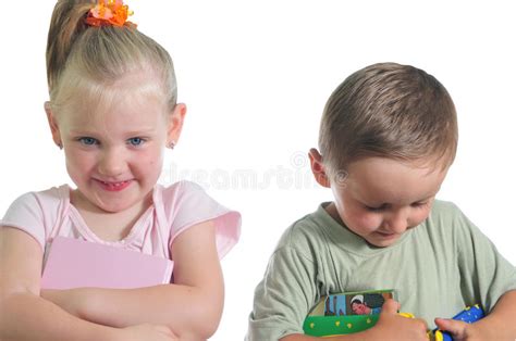 Hermano Y Hermana Familia Feliz Imagen De Archivo Imagen De Muchacha Encantador