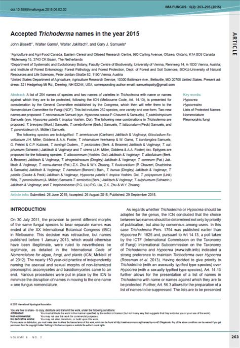Trichoderma Identification Protocol Ictt