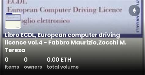 Libro Ecdl European Computer Driving Licence Vol4 Fabbro Maurizio