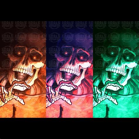 Giant Starving Skeleton Monster Art Print Japanese Yokai Gashadokuro