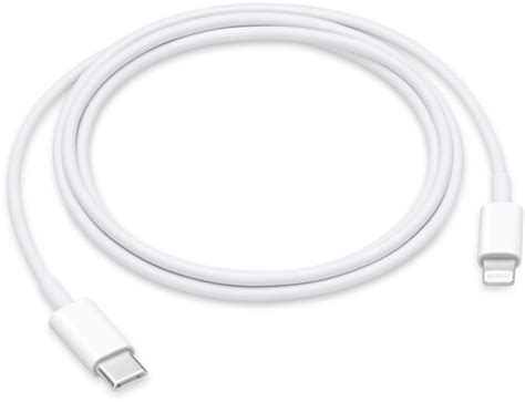 Купить Кабель круглый Apple Lightning 8 Pin Mfi Usb Type C белый 1 м в интернет магазине Dns