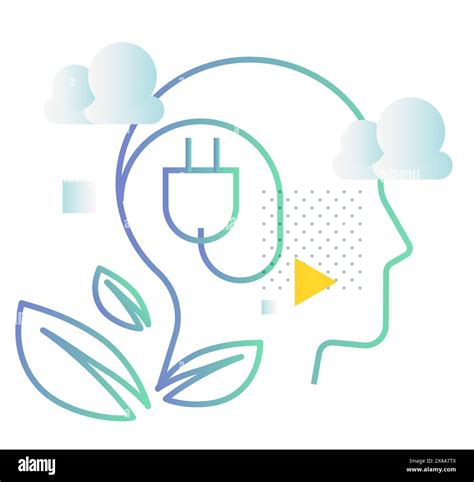 igniting the brain esg sustainability illustration as eps 10 file