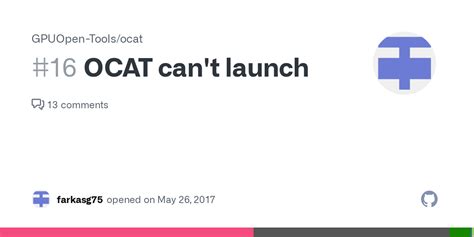 OCAT Can T Launch Issue GPUOpen Tools Ocat GitHub