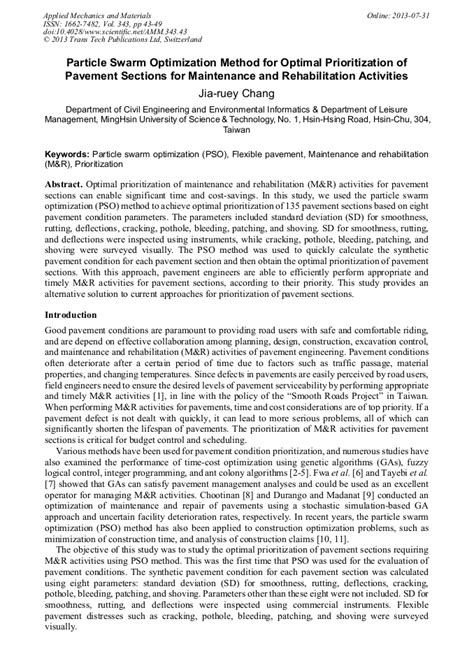 particle swarm optimization method for optimal prioritization of