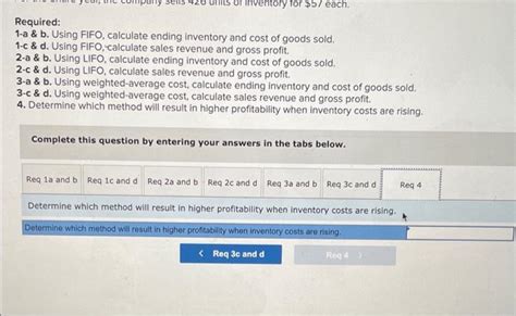 solved exercise 6 4 algo calculate inventory amounts when