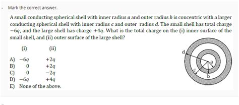 solved a small conducting spherical shell with inner radius