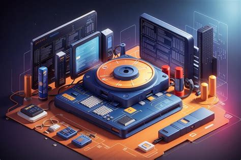 premium photo data processing concept illustration