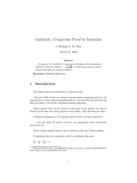 goldbach conjecture pdf prime number mathematical analysis