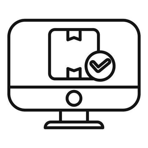 Premium Vector Online Shop Order Confirmation On Computer Screen With Checkmark Icon