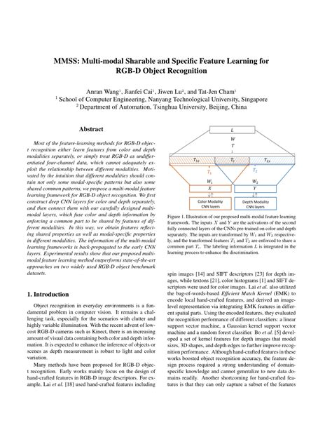 Pdf Mmss Multi Modal Sharable And Specific Feature Learning For Rgb