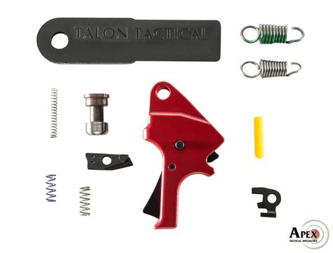 Apex Flat Faced Forward Set Trigger Kit For The M P M Red