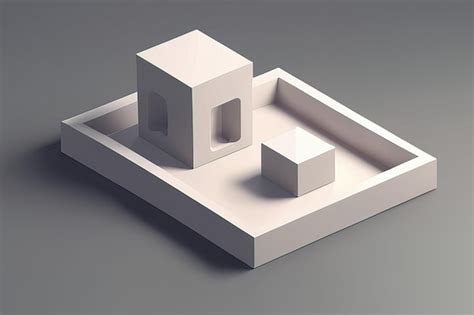 Premium Ai Image 3 D Render Abstract Geometric Shapes3 D Render