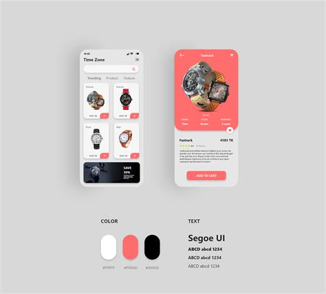 E Commece Watch App Ui On Behance