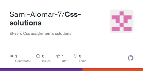 github sami alomar 7 css solutions el zero css assignment s solutions