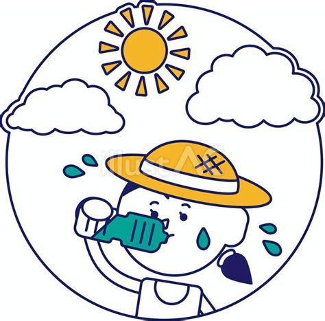 水分補給をする女の子イラスト No 24180783｜無料イラスト・フリー素材なら「イラストac」