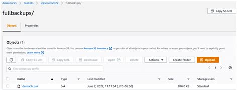 Sql Server 에서 Aws S3에 직접 백업하기