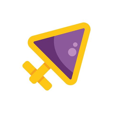 Purple And Gold Triangle Cursor Pointing Up Right 52623205 Vector Art