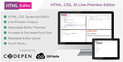 Htmledito Html Css Javascript Live Editor Graphicfort