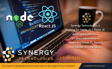 Synergy Technologies On Linkedin React Nodejs Developer Experience