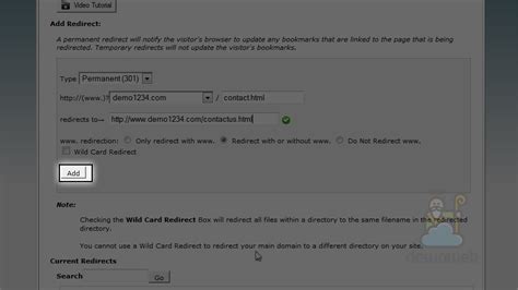 bagaimana cara setting domain redirect di cpanel