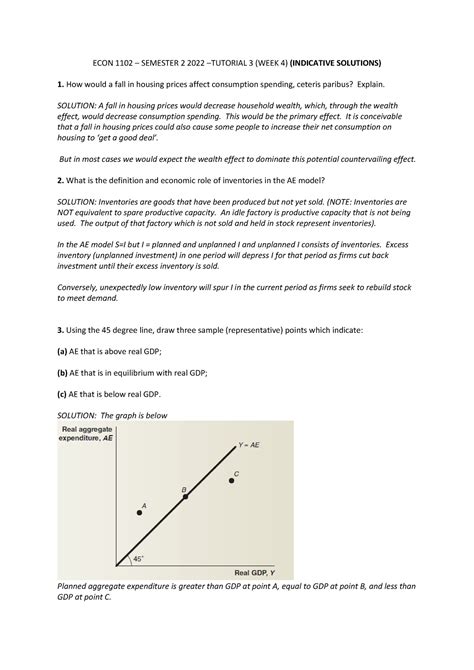 Tute 3 Week 4 2022 S2 Solutions Econ 1102 Semester 2 2022