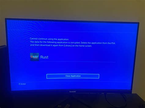 ps4 “cannot continue using the application” r ps4mods