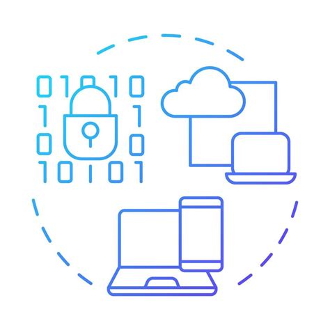 Byod Azul Degradado Concepto Icono Personal Dispositivos Usabilidad
