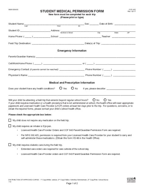 2017 2026 Form Nv Clark County School District Ccf 455 Blank Fillable