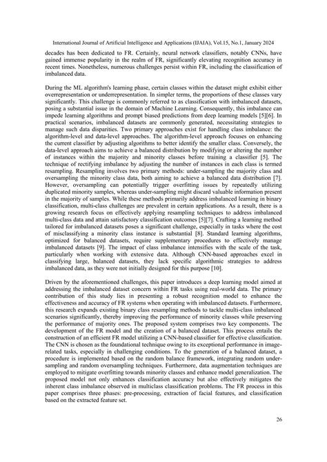 imbalanced dataset effect on cnn based classifier performance for face