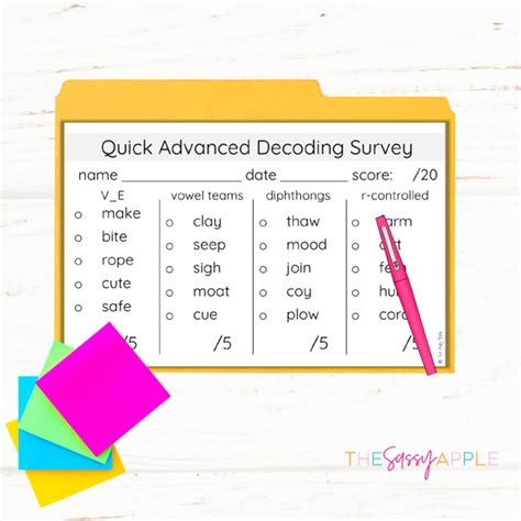 An Effective And Quick Way To Assess Student Decoding Skills The