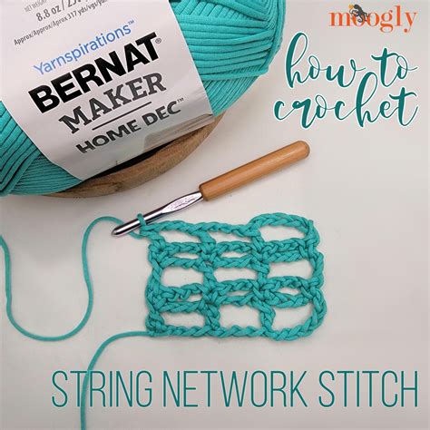 string network stitch written pattern and tutorial on moogly