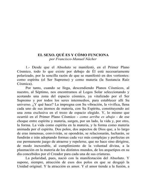 El Sexo qué es y cómo funciona