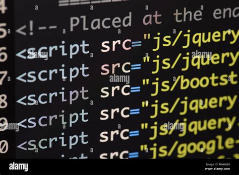 Real Html Code Developing Screen Programing Workflow Abstract