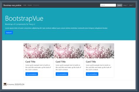 Github Momolly1024boostrapvue 試試使用boostrapvuevuecli製作簡易首頁