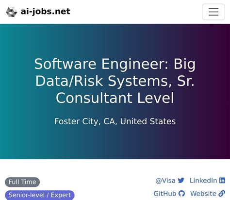 [hiring] software engineer big data risk systems sr consultant level