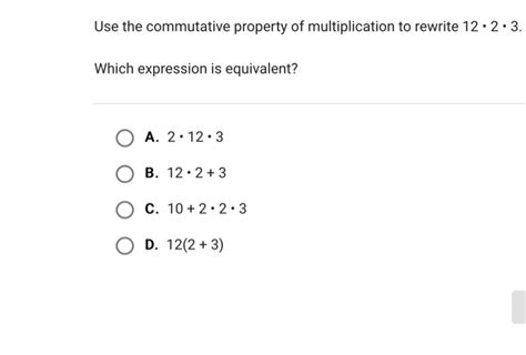 solved use the commutative property of multiplication to